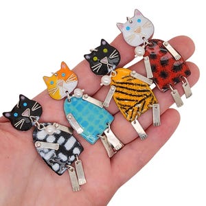 Cat Lady Pendant, Glass Enamel Cat Charm - Etsy