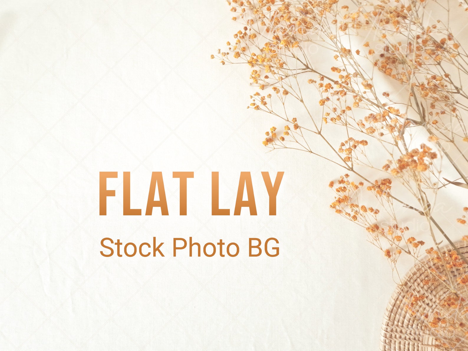 Minimal Fall Table Flat Lay Stock Photography Background - Styled Stock ...
