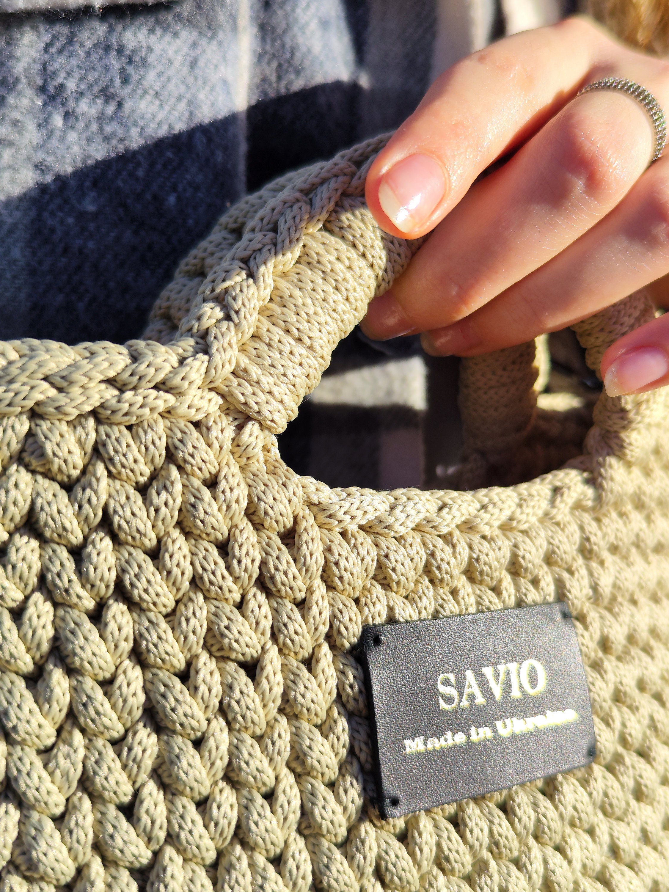 Mini Flax Crochet Bag, Crocheted Bag, Unique Crochet Tote, Handcrafted ...