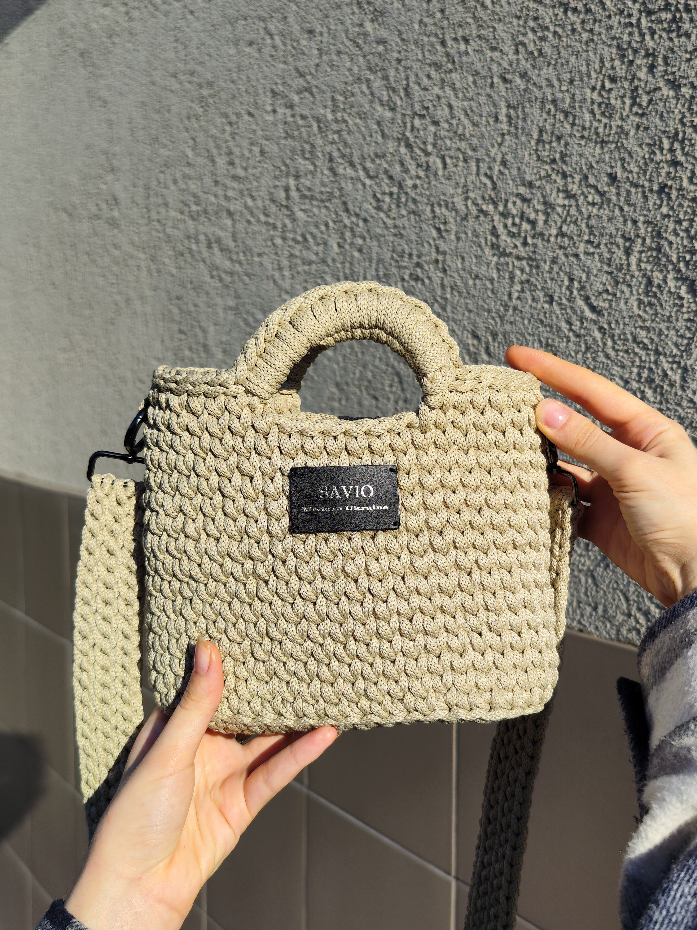 Mini Flax Crochet Bag, Crocheted Bag, Unique Crochet Tote, Handcrafted ...