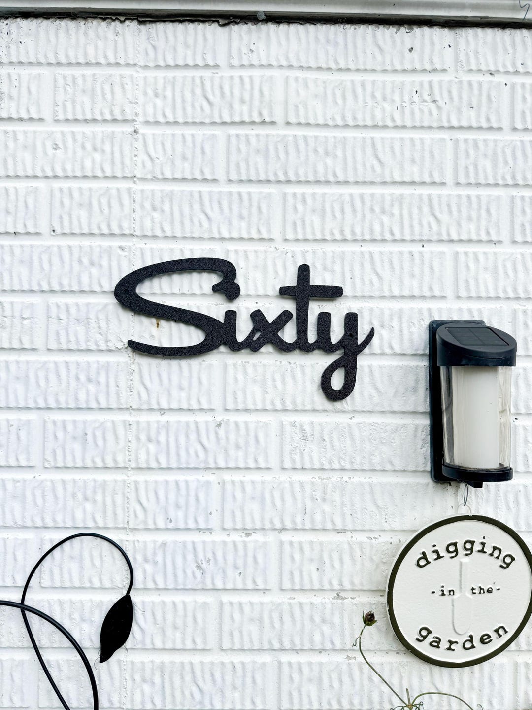 Mid-century Modern Cursive House Numbers or Words - 5in Custom Address ...