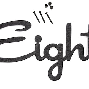 Mid-century Modern Cursive House Numbers or Words - 5in Custom Address ...