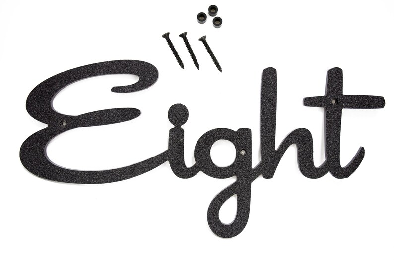 Mid Century Cursive Words or House Numbers: Regular Size Modern House ...