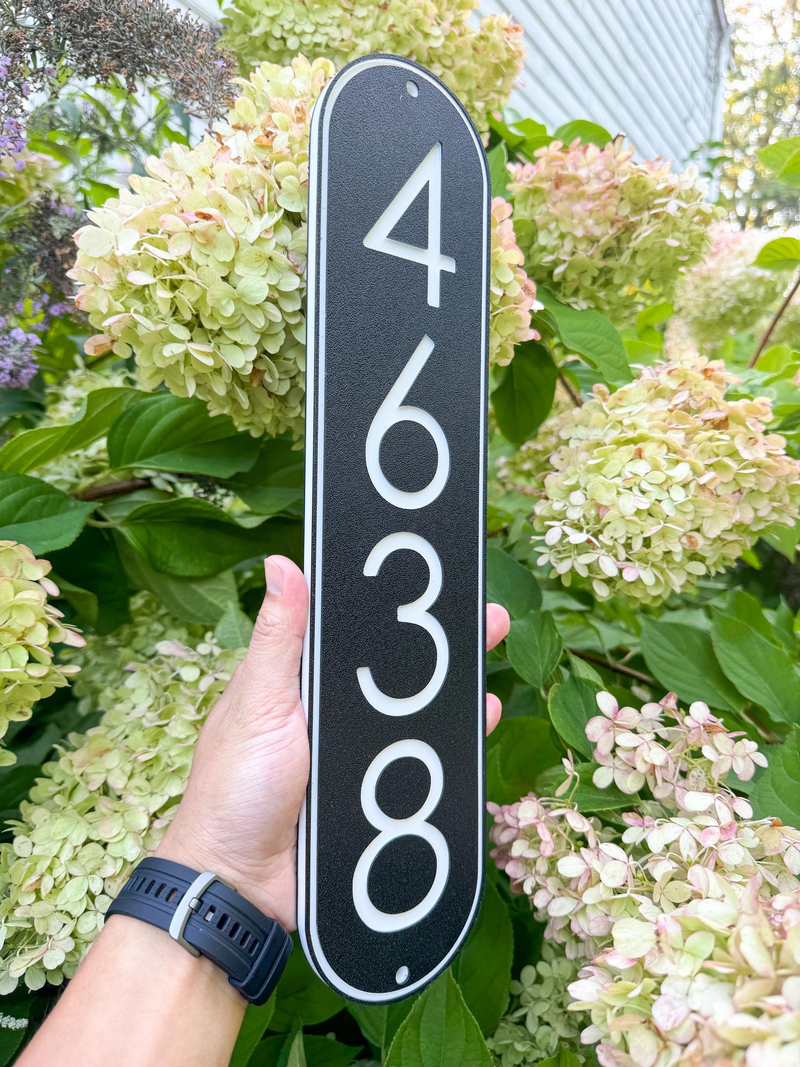 Modern House Numbers - Address Sign Vertical Plaque, Yard Address Sign ...