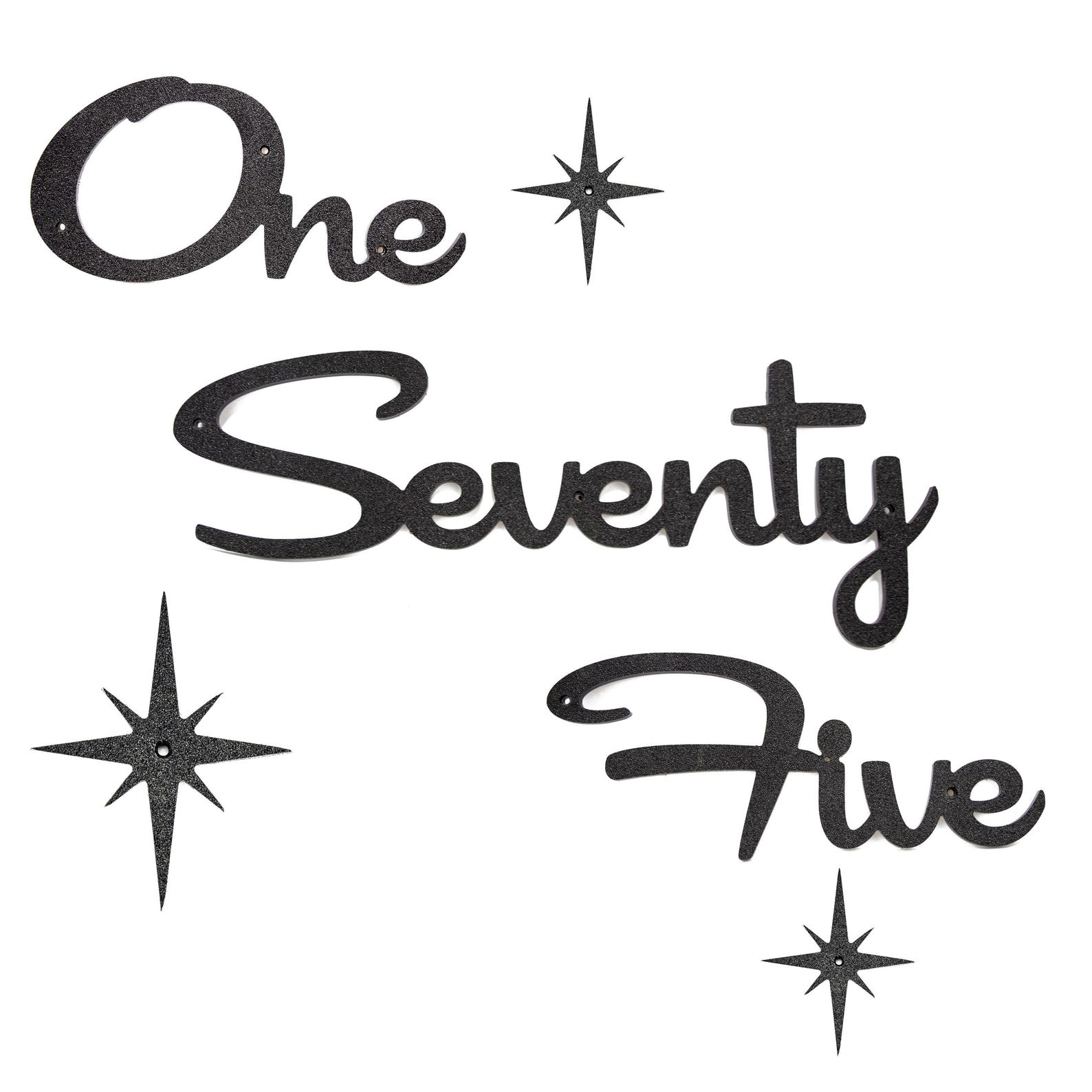 Mid Century Cursive Words or House Numbers: Regular Size Modern House ...