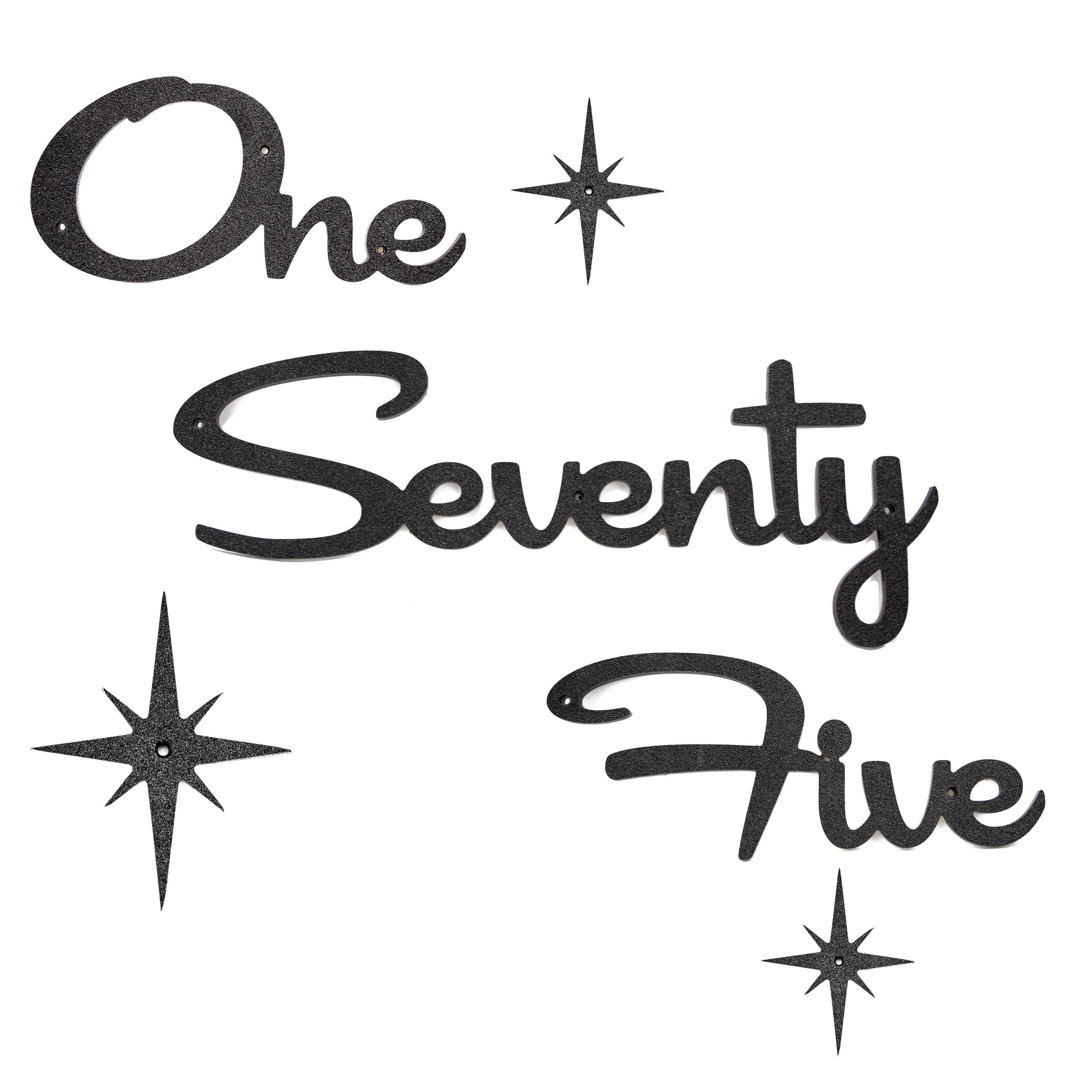 Mid Century Cursive Words or House Numbers: Regular Size Modern House ...
