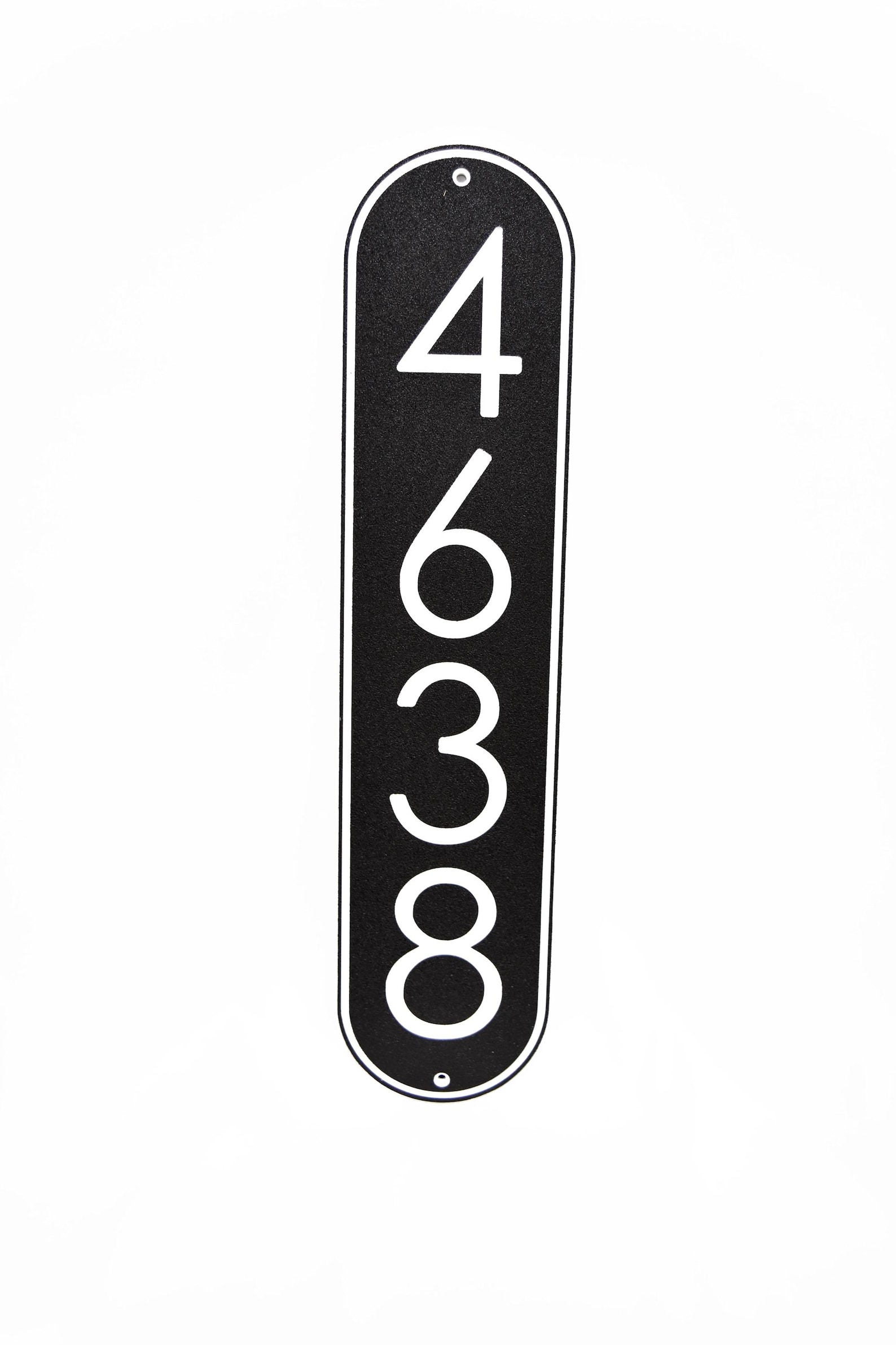 Modern House Numbers - Address Sign Vertical Plaque, Yard Address Sign ...