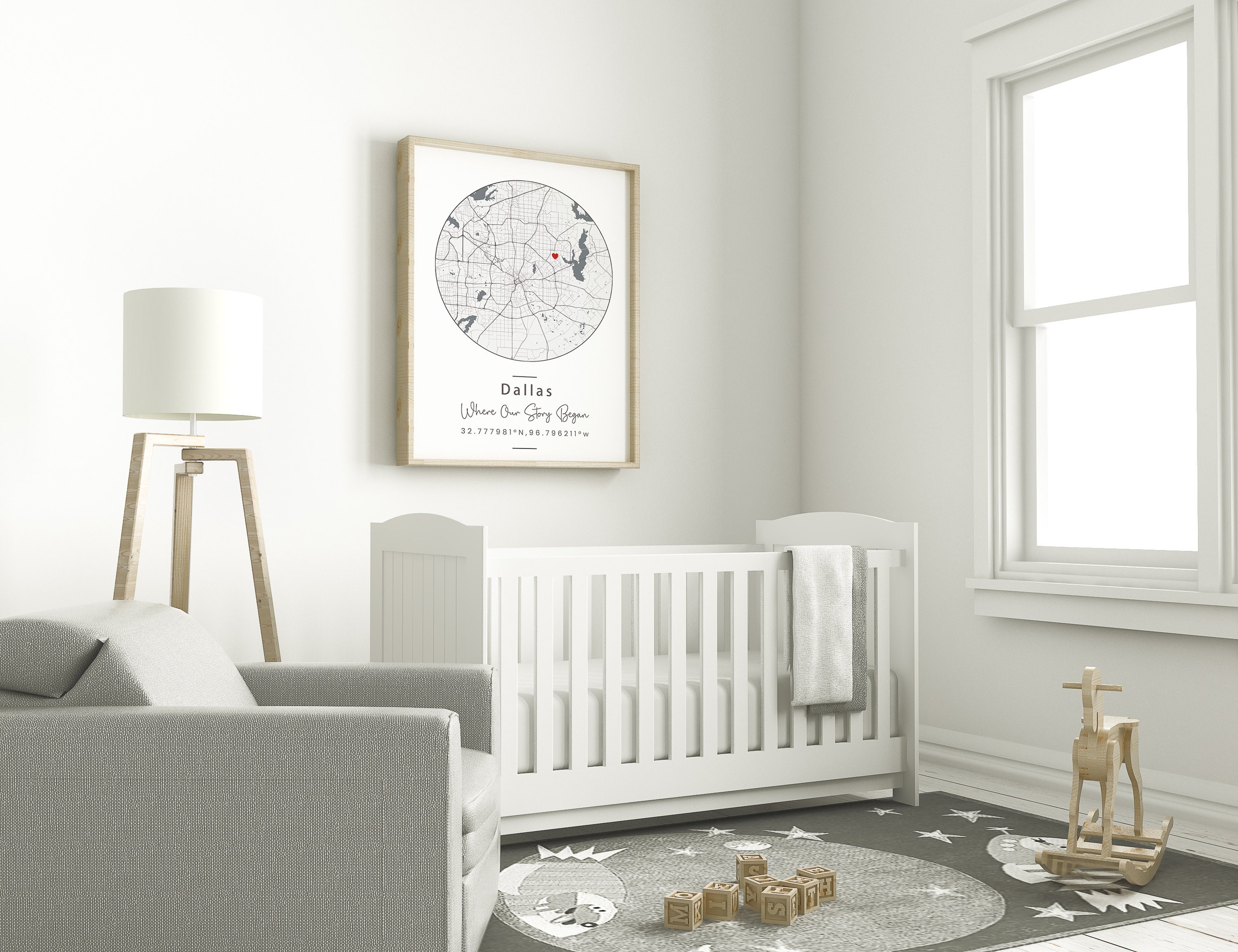 Custom Map Print, Custom City Map, Personalized Print, Travel Map Gift ...