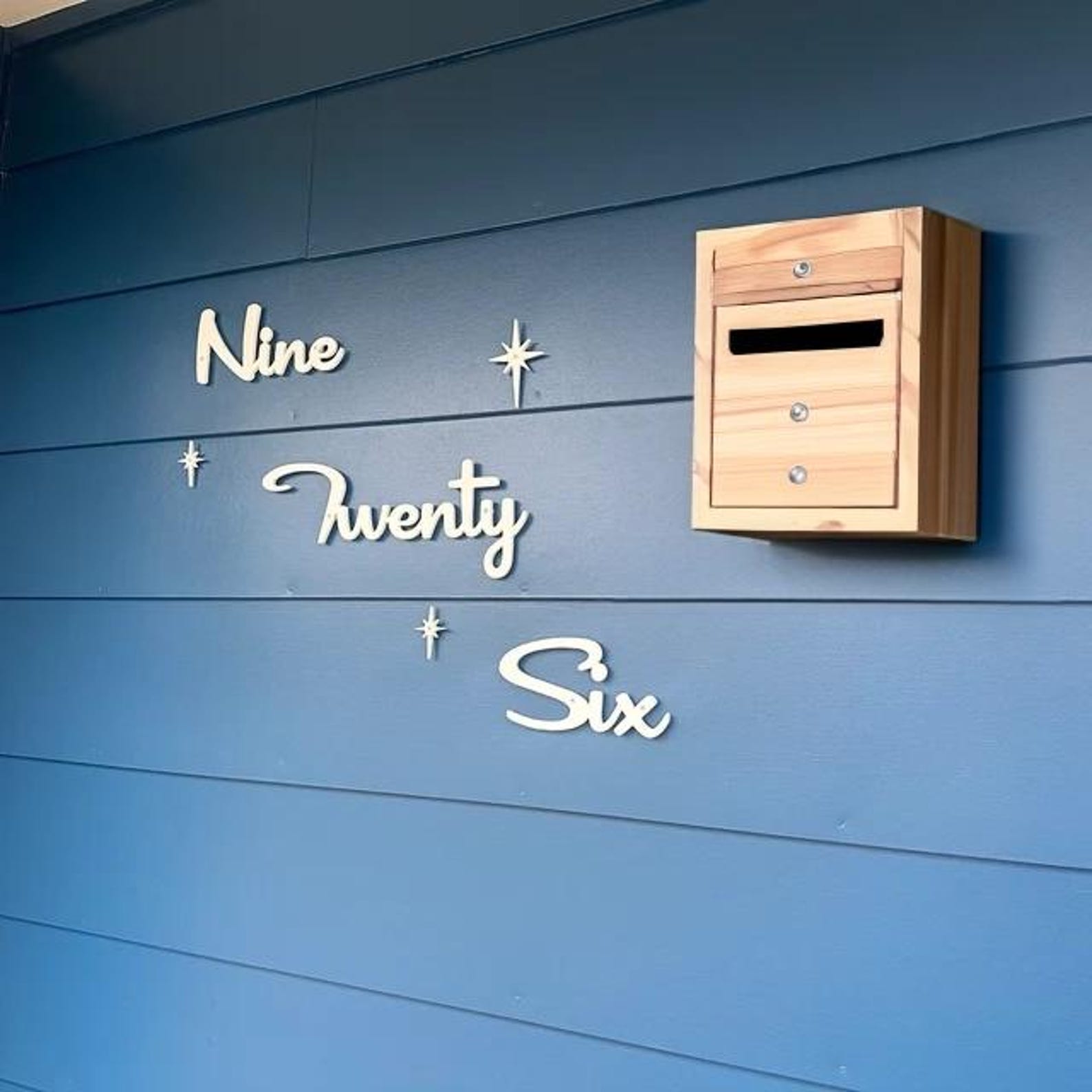 Mid Century Cursive Words or House Numbers: Regular Size Modern House ...