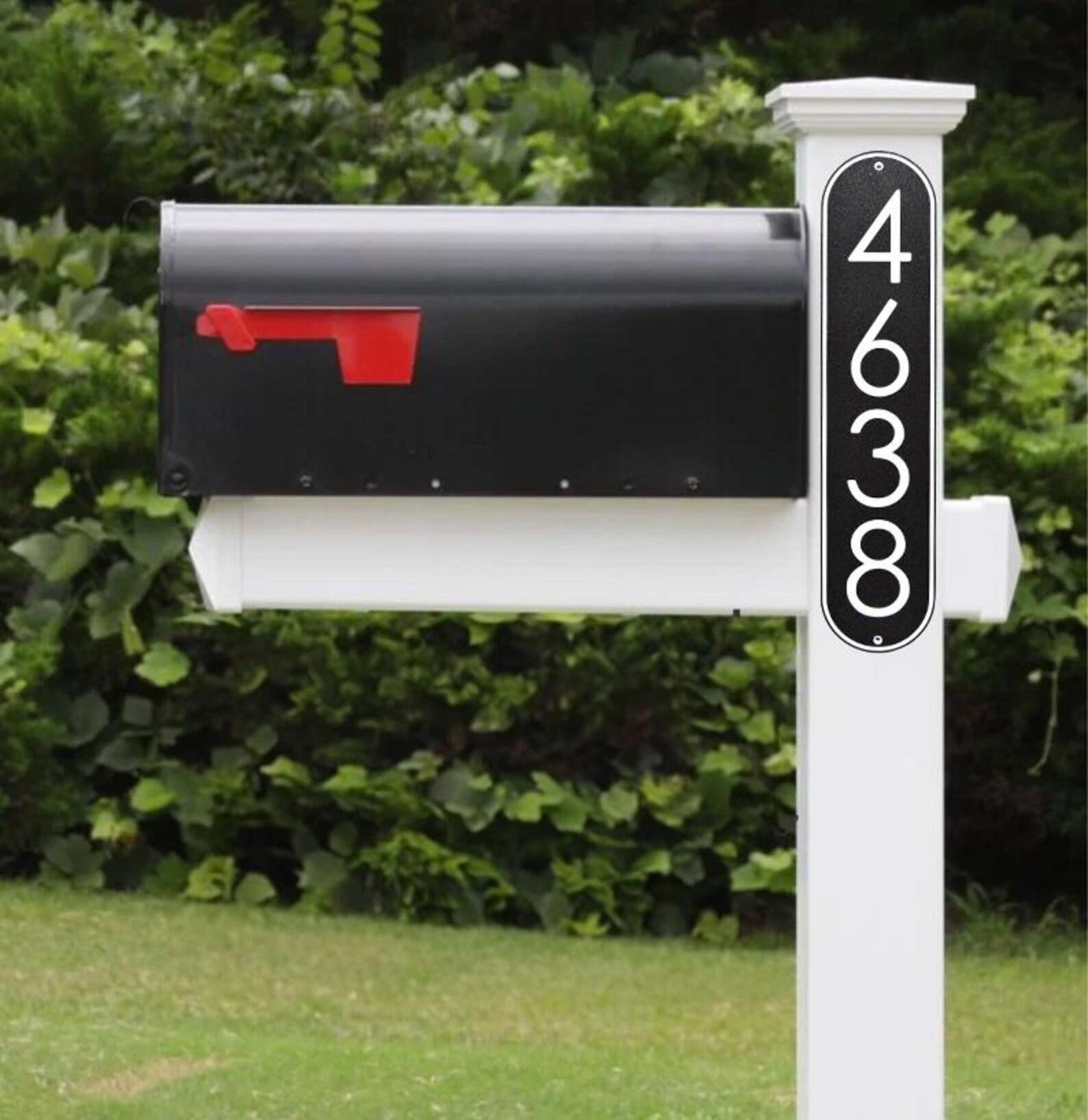 Modern House Numbers Address Sign Vertical Plaque, Yard Address Sign ...