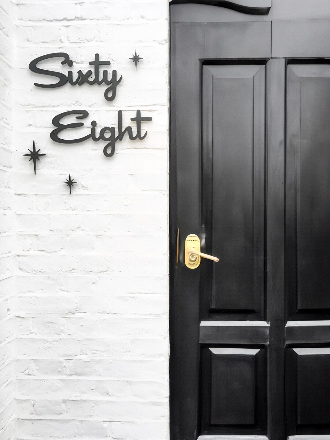 Mid Century Cursive Words or House Numbers: Regular Size Modern House ...