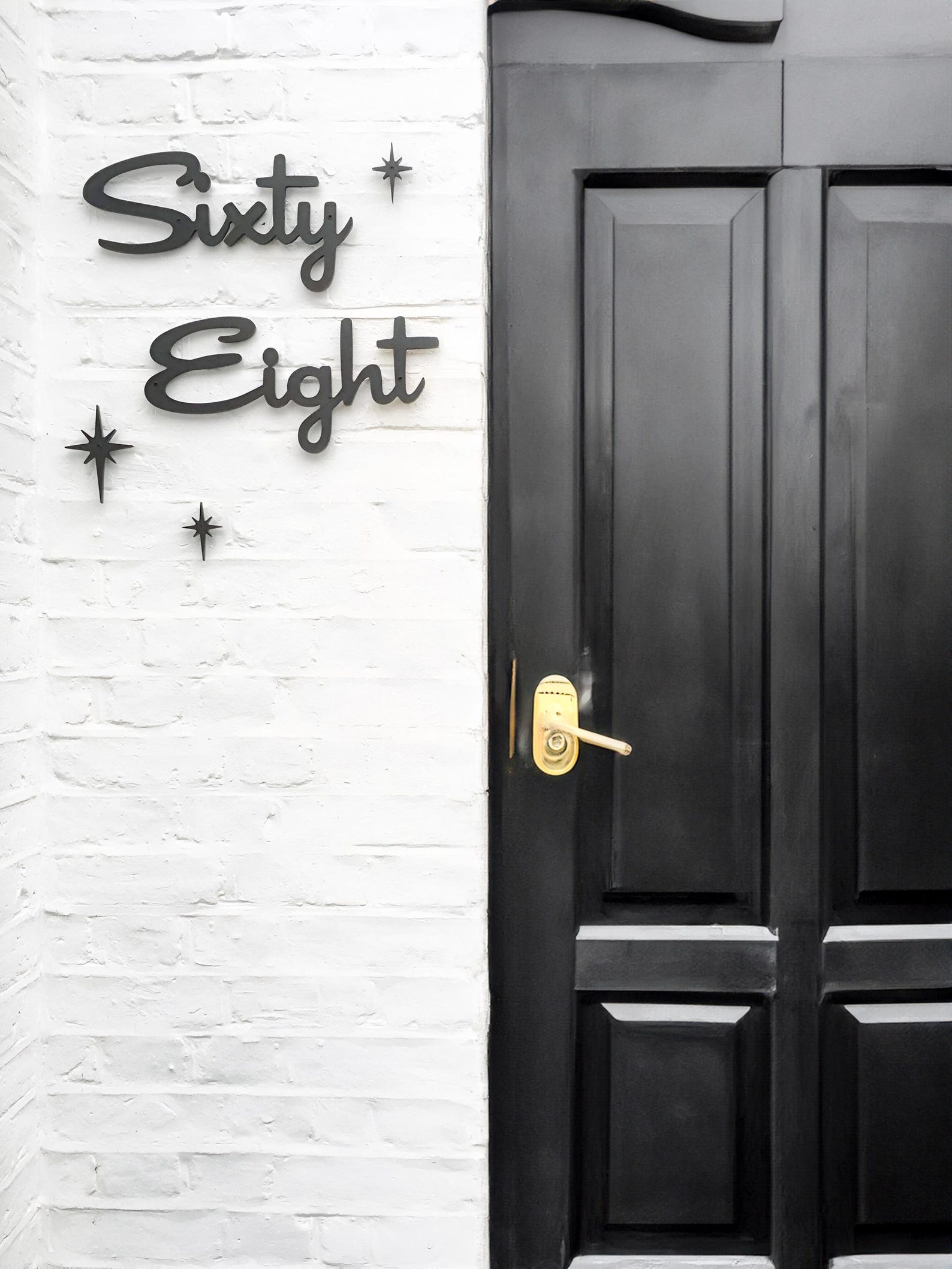 Mid Century Cursive Words or House Numbers: Regular Size Modern House ...