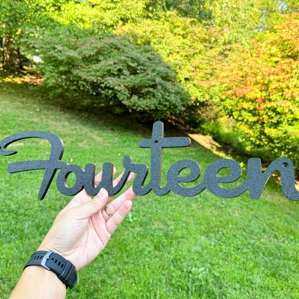 Mid-century Modern Cursive House Numbers or Words 5in Custom Address ...