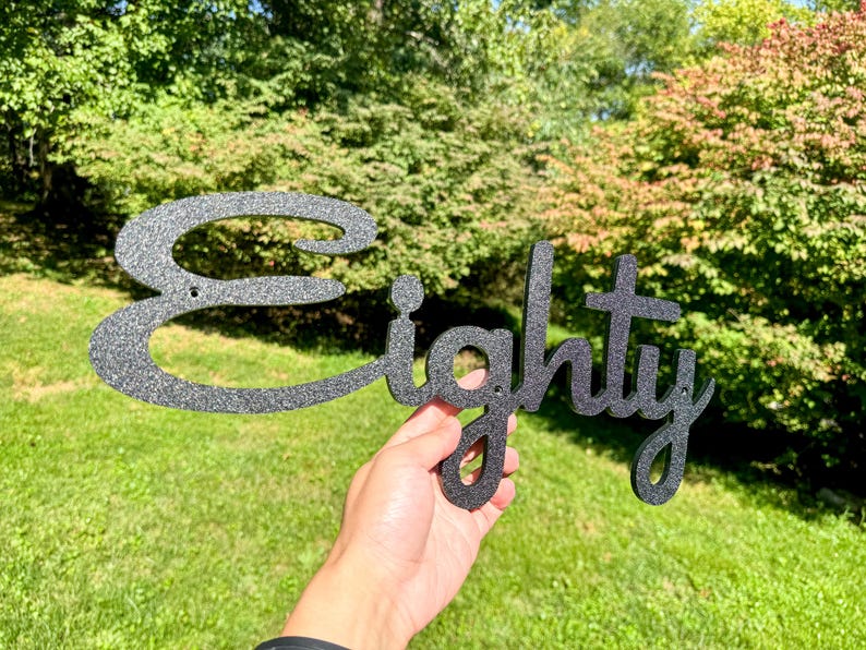 Mid-century Modern Cursive House Numbers or Words - 5in Custom Address ...