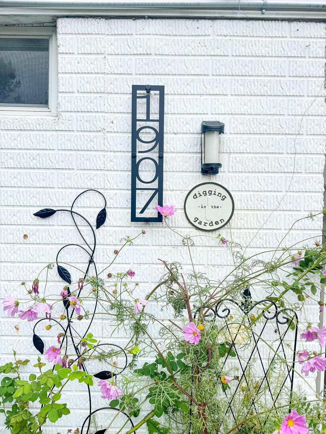 Custom Modern House Number Plaque | Vertical Address Sign ...
