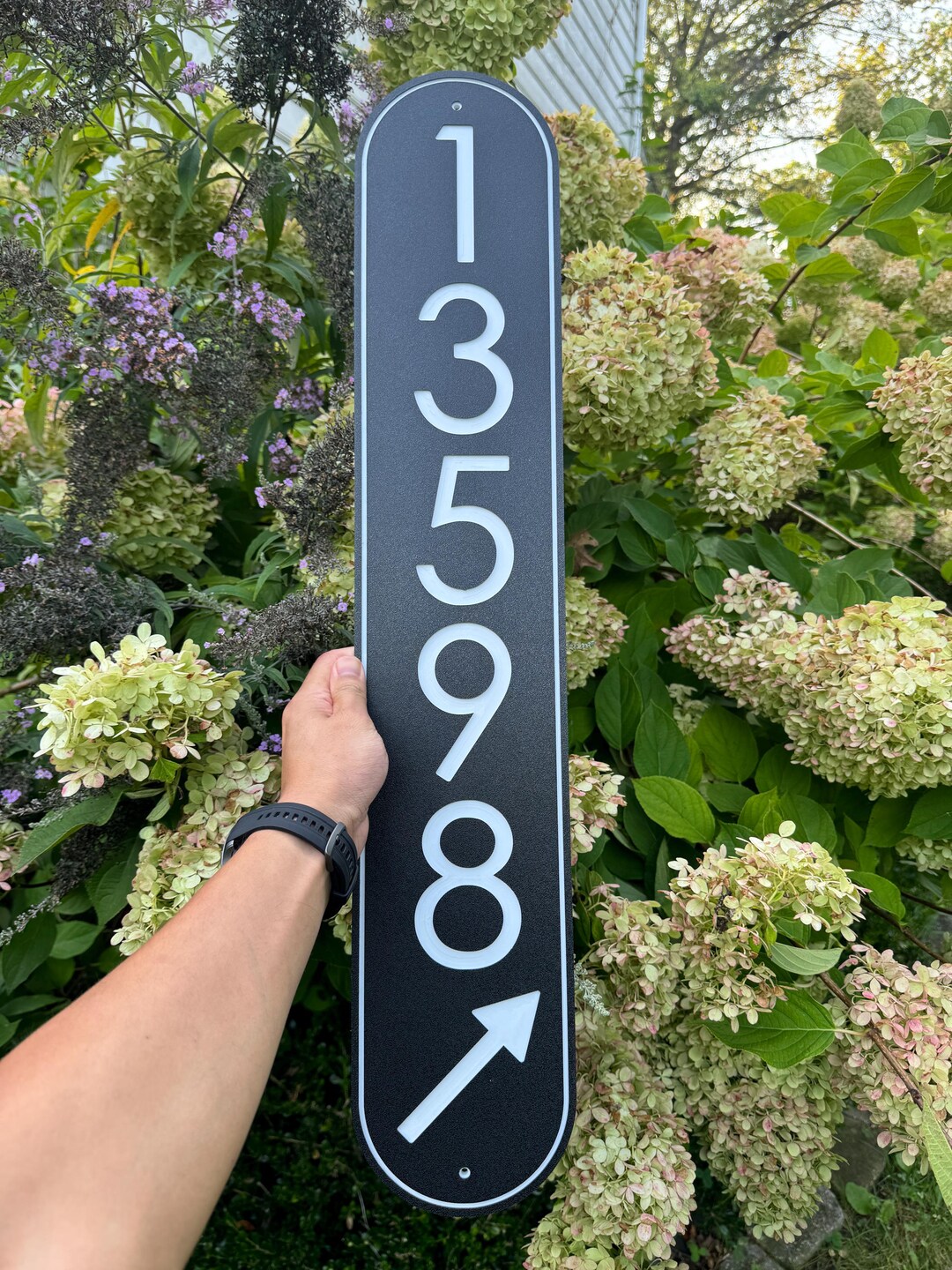 5.5IN Modern House Numbers - Address Sign Vertical Plaque, Yard Address ...
