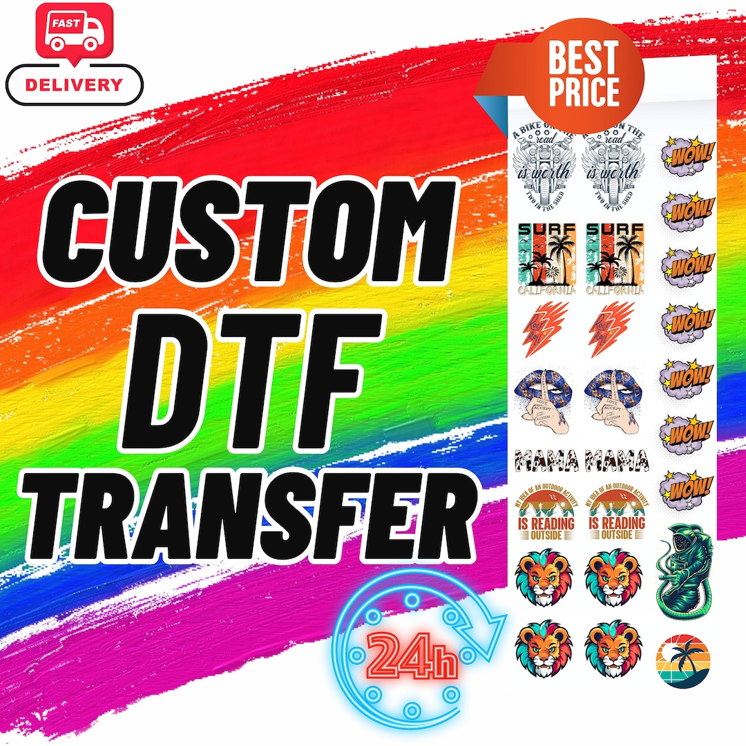 DTF Gang Sheet Custom Transfer, Custom DTF Print, DTF Print Design ...