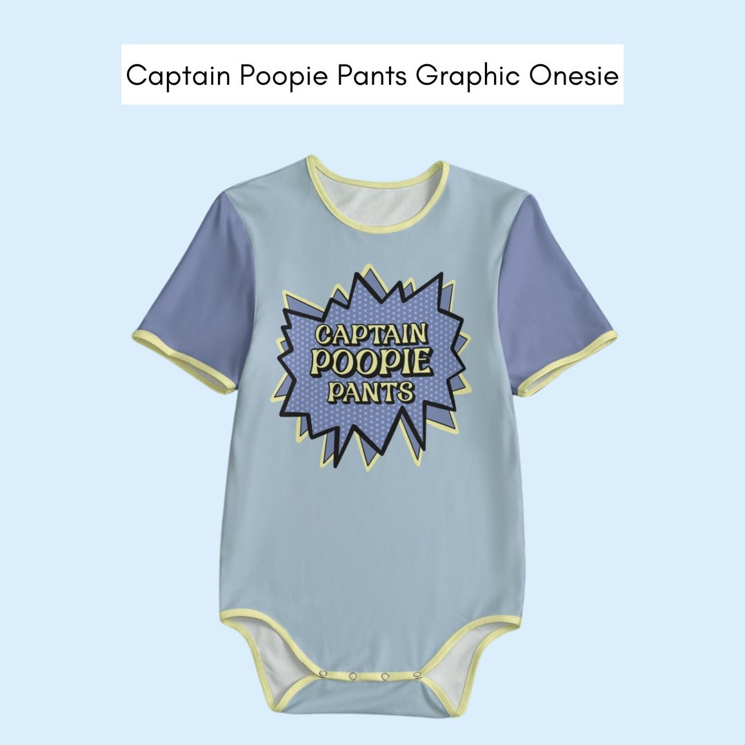 Captain Poopie Pants Graphic Onesie - Etsy