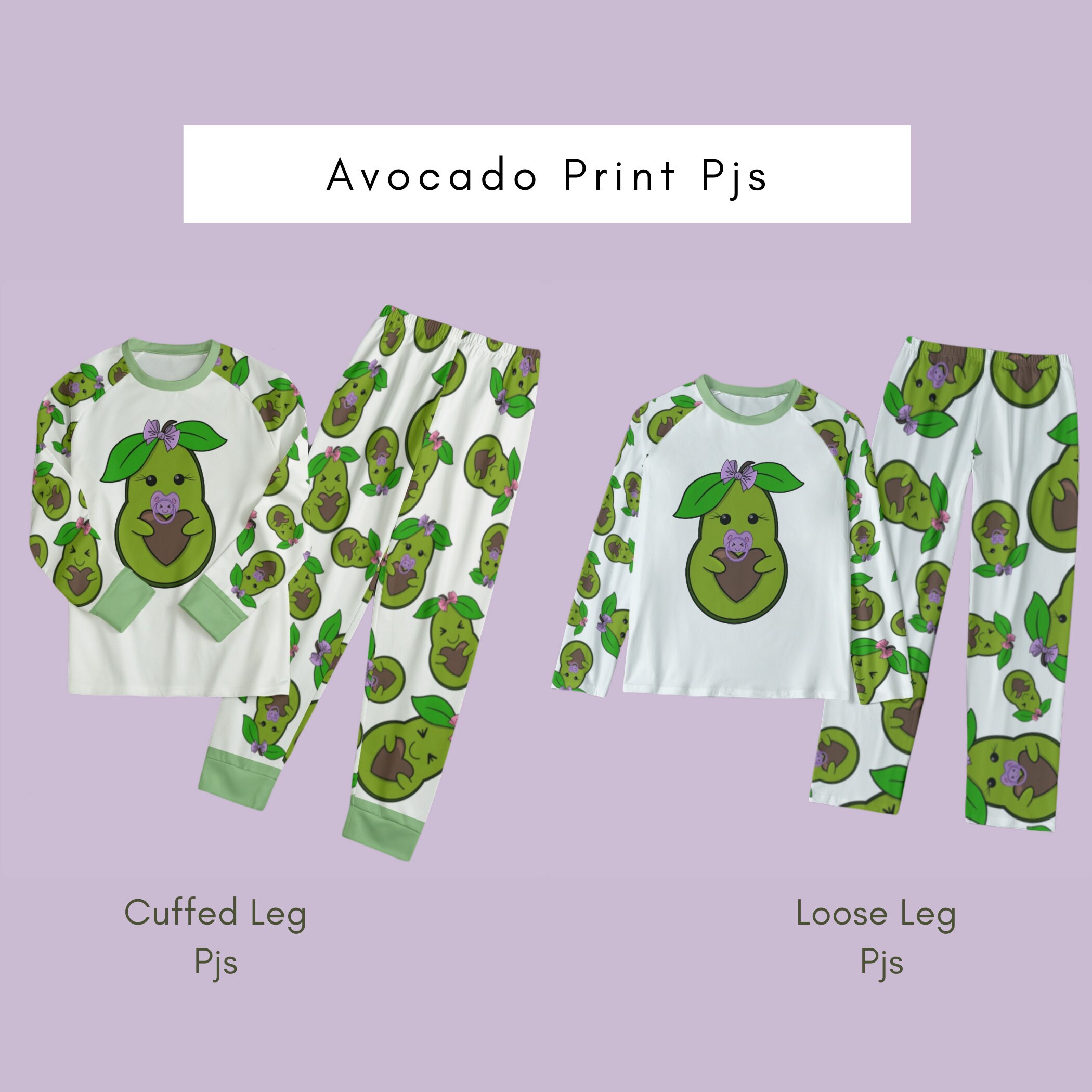 Avocado Print Pjs - Etsy