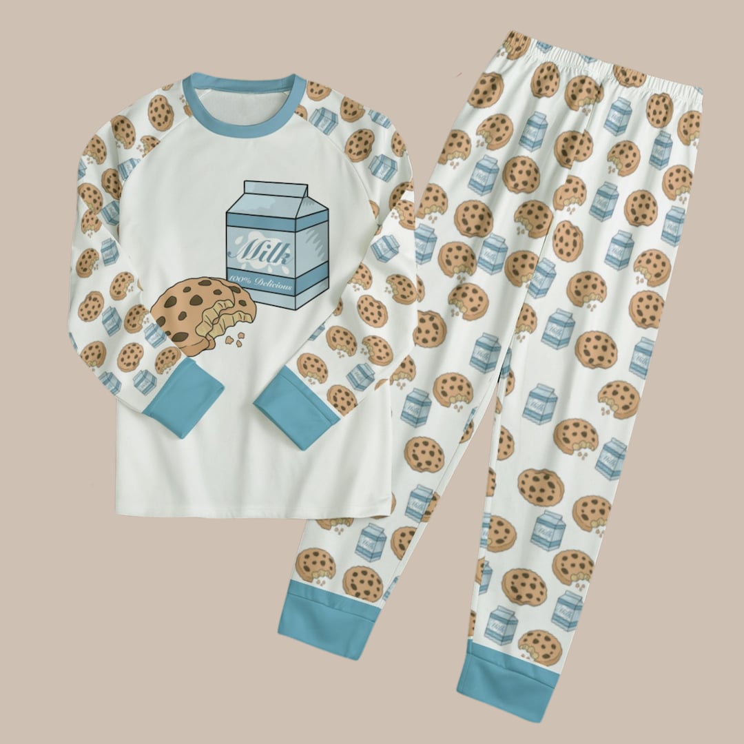 Cookies and Milk Print Pjs - Etsy