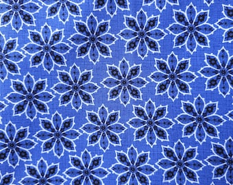 Blue Floral Fabric - Etsy