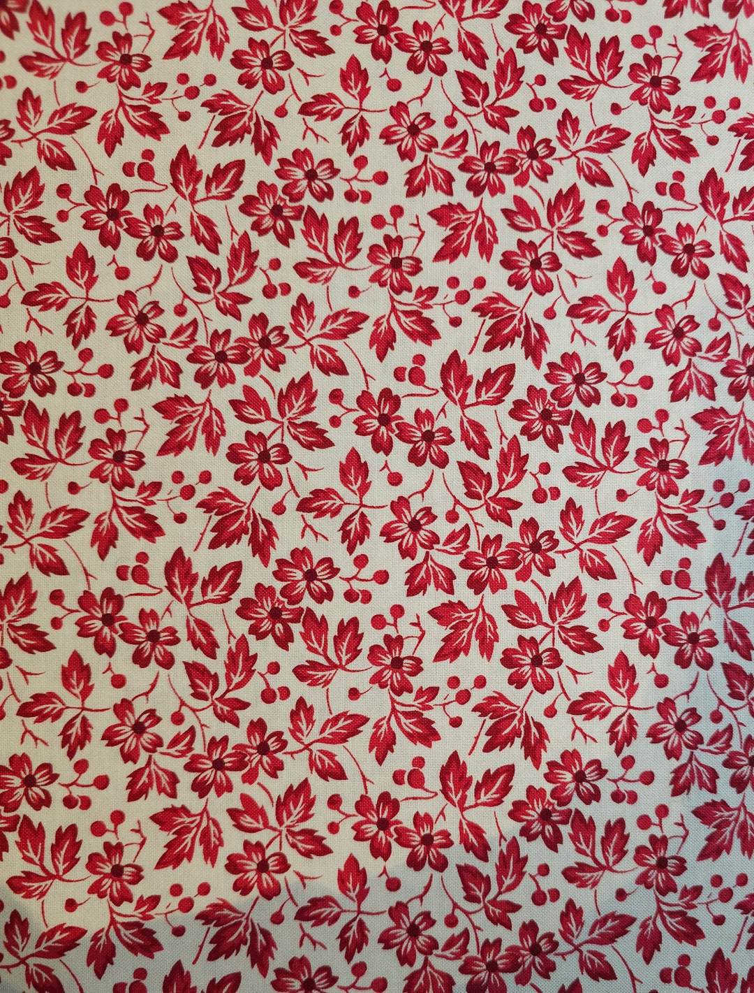 In Stitches Floral Fabric - Etsy