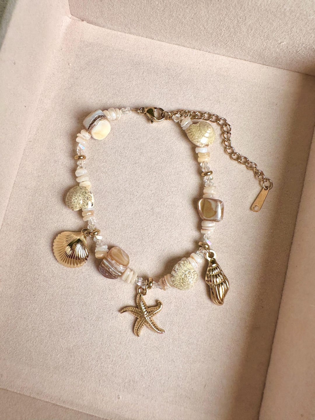 Boho Shell Charm Bracelet | Beach Bracelet | Seashell Bracelet | Ocean ...