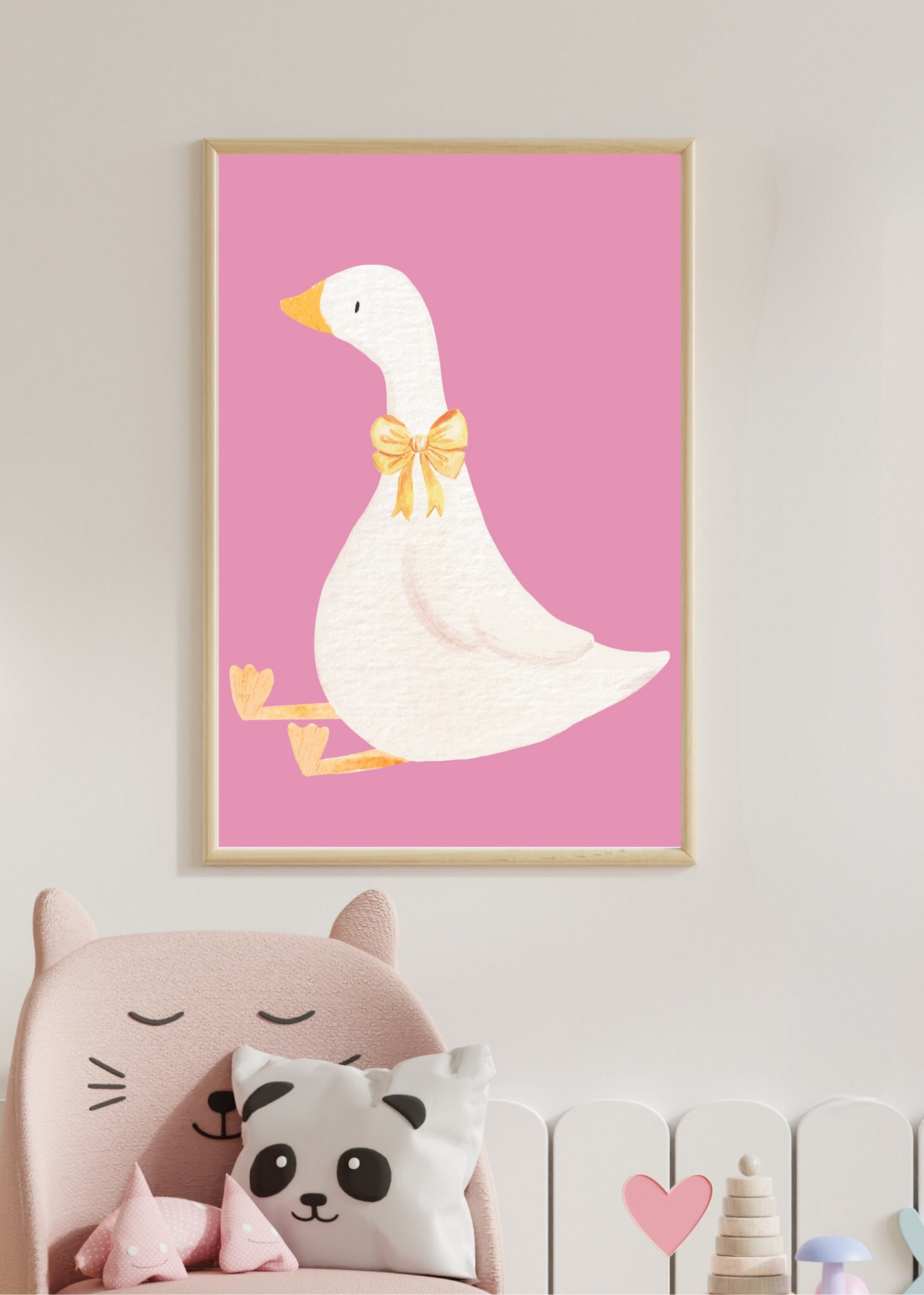 Cute Goose Printable Animated Animal Print Kids Decor Kidsroom Nursery ...