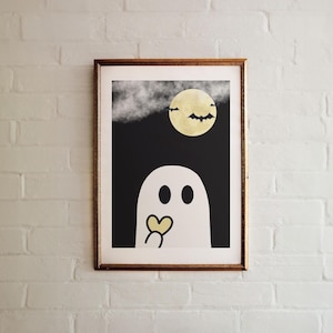 Cute Ghost Halloween Printable for Kids Room Adorable Spooky Season ...