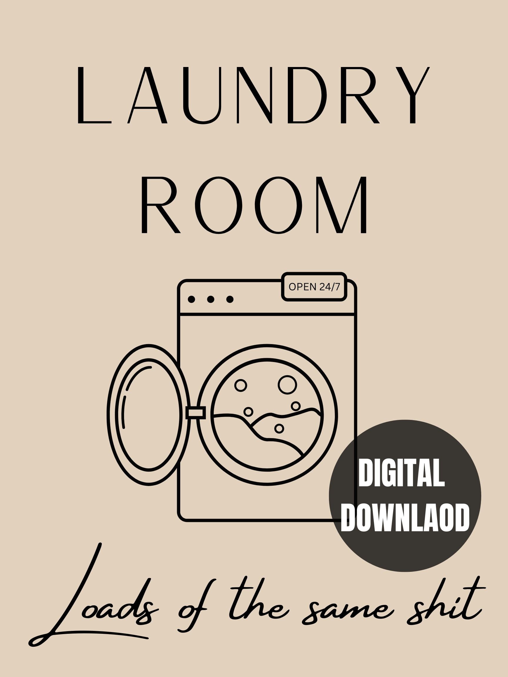 Laundry Room Printable Washing Room Decor Funny Print Utility Room Wall ...