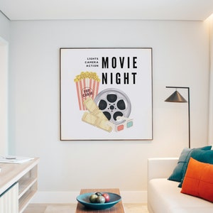 Movie Room Decor Home Cinema Wall Art for Movie Room Print Movie Night ...
