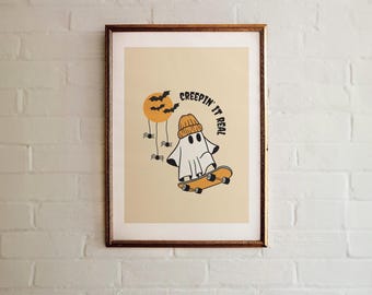Cute Ghost Halloween Printable for Kids Room Adorable Spooky Season ...