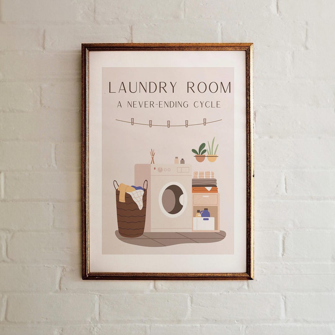 Washing Room Wall Art Funny Laundry Print Funny Laundry Sign Utility ...