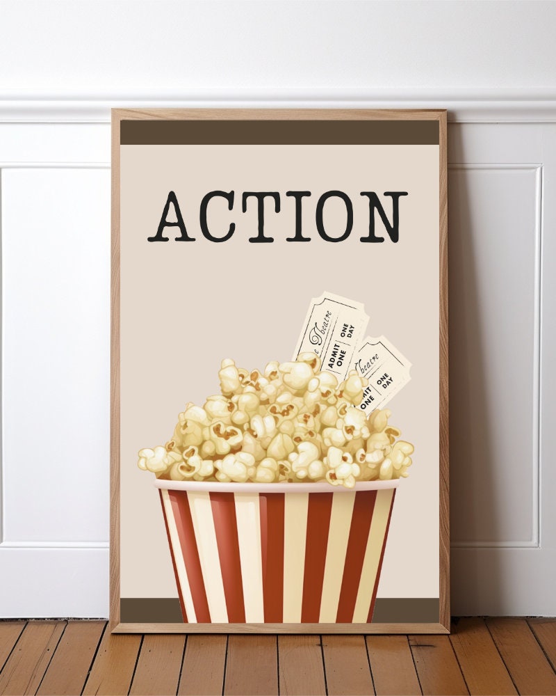 Home Cinema Decor Printable Theatre Room Wall Art Home Movie Room Print ...