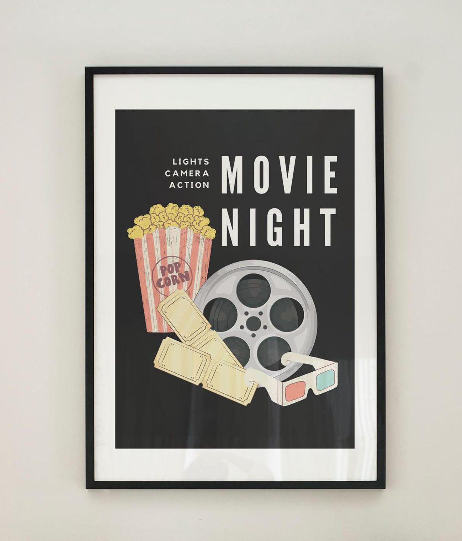 Home Cinema Print Home Theatre Wall Art Home Movie Room Decor Theatre ...