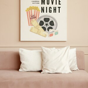 Movie Room Decor Home Cinema Wall Art for Movie Room Print Movie Night ...
