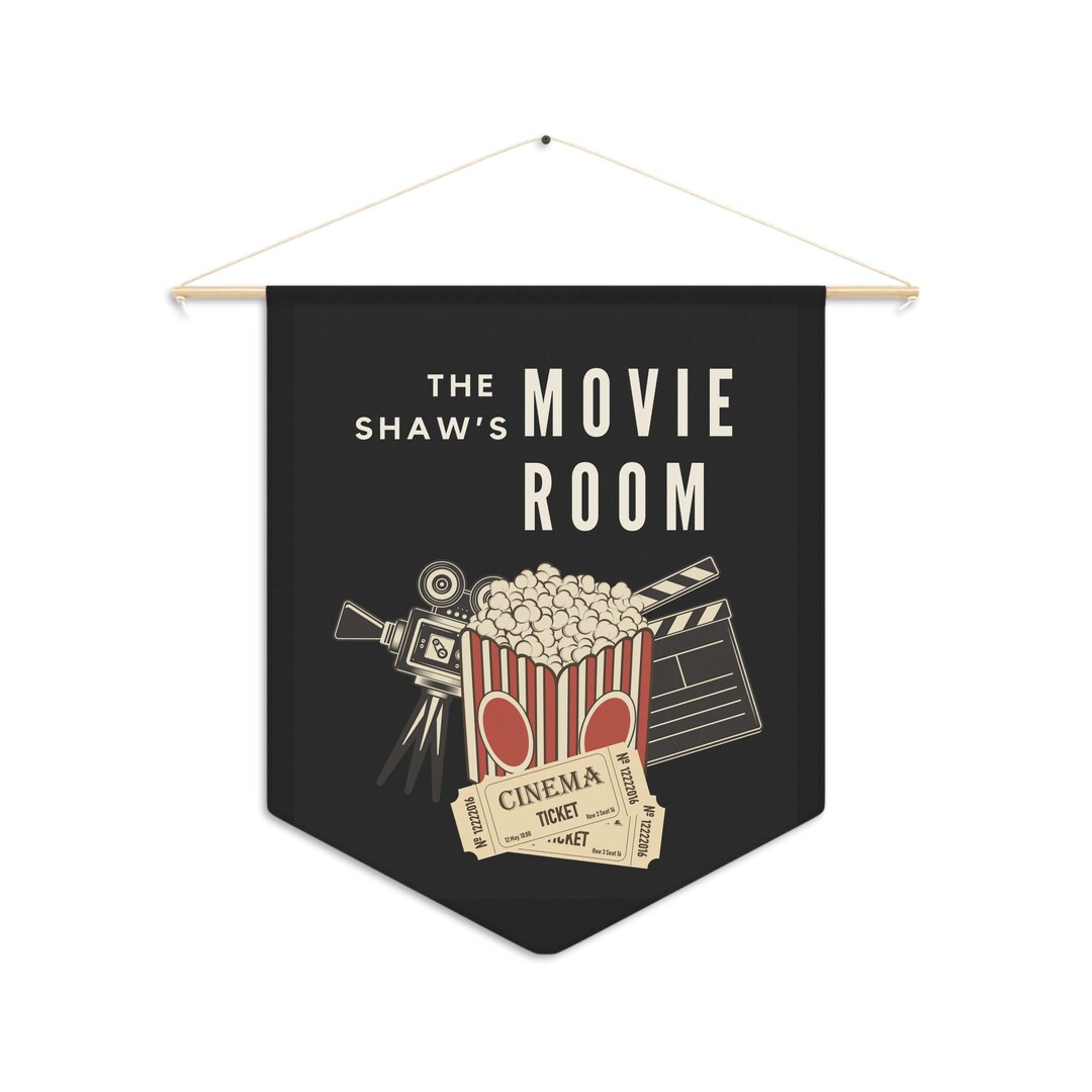 Custom Movie Room Decor Personalized Home Cinema Wall Art Personalized ...