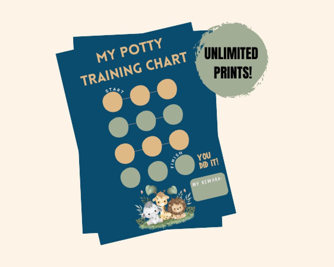 Potty Training Reward Chart Printable Toddler Toilet Training Kids ...