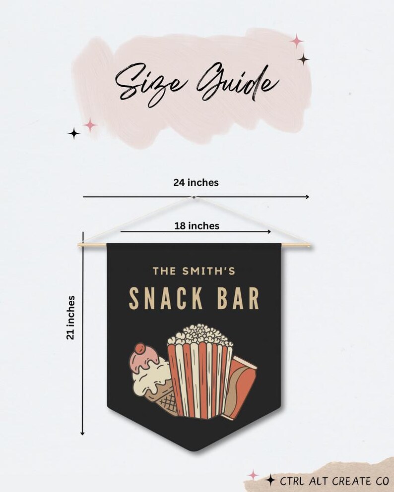 Custom Snack Bar Print Movie Room Decor Personalized Home Cinema Wall ...