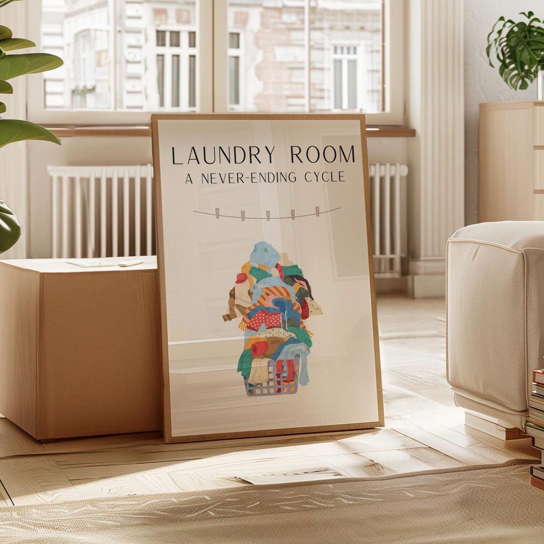 Laundry Print Decor Funny Washing Room Wall Art Funny Utility Room ...