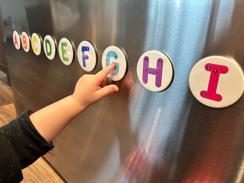 Round Alphabet Magnets to Practice Tracing or Writing Your Letters ...