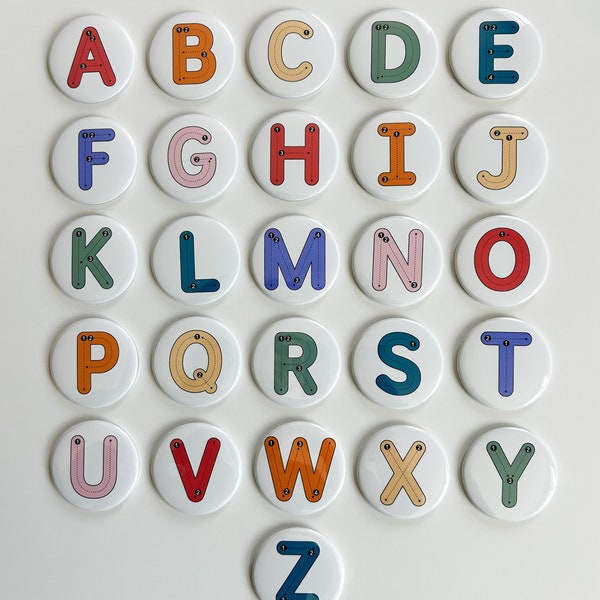 Alphabet Magnets - Etsy