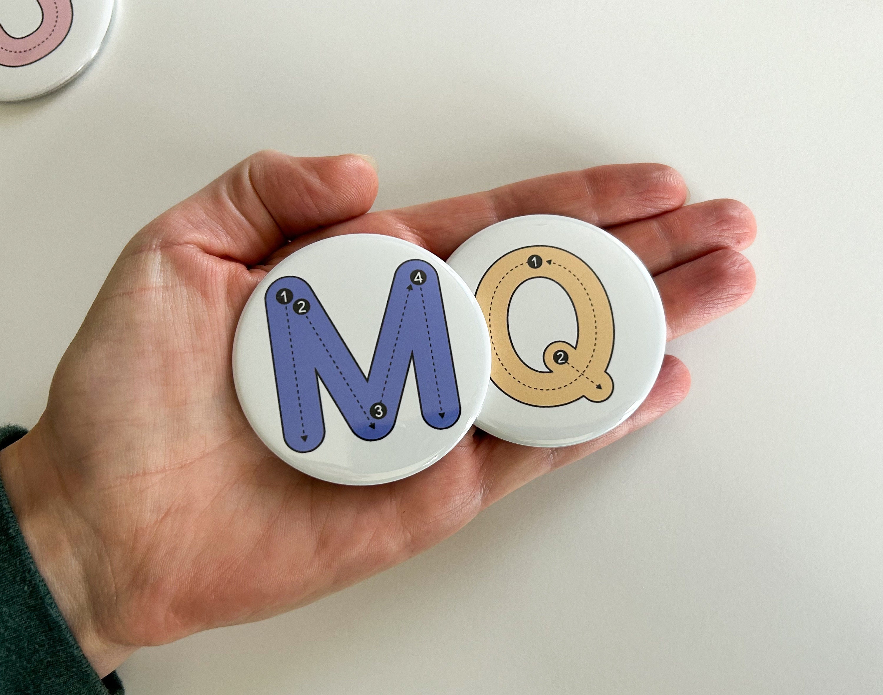 Round Alphabet Magnets to Practice Tracing or Writing Your Letters ...