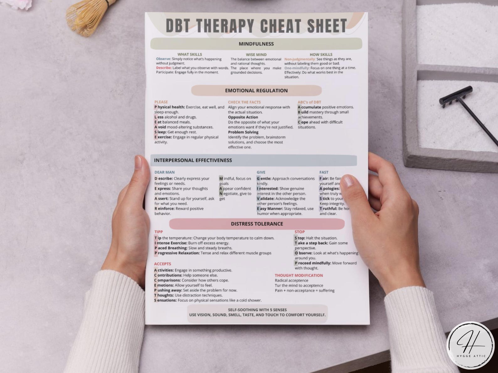 DBT Cheat Sheet, DBT Skills, Borderline, Bpd, Therapy Worksheet, Mental ...