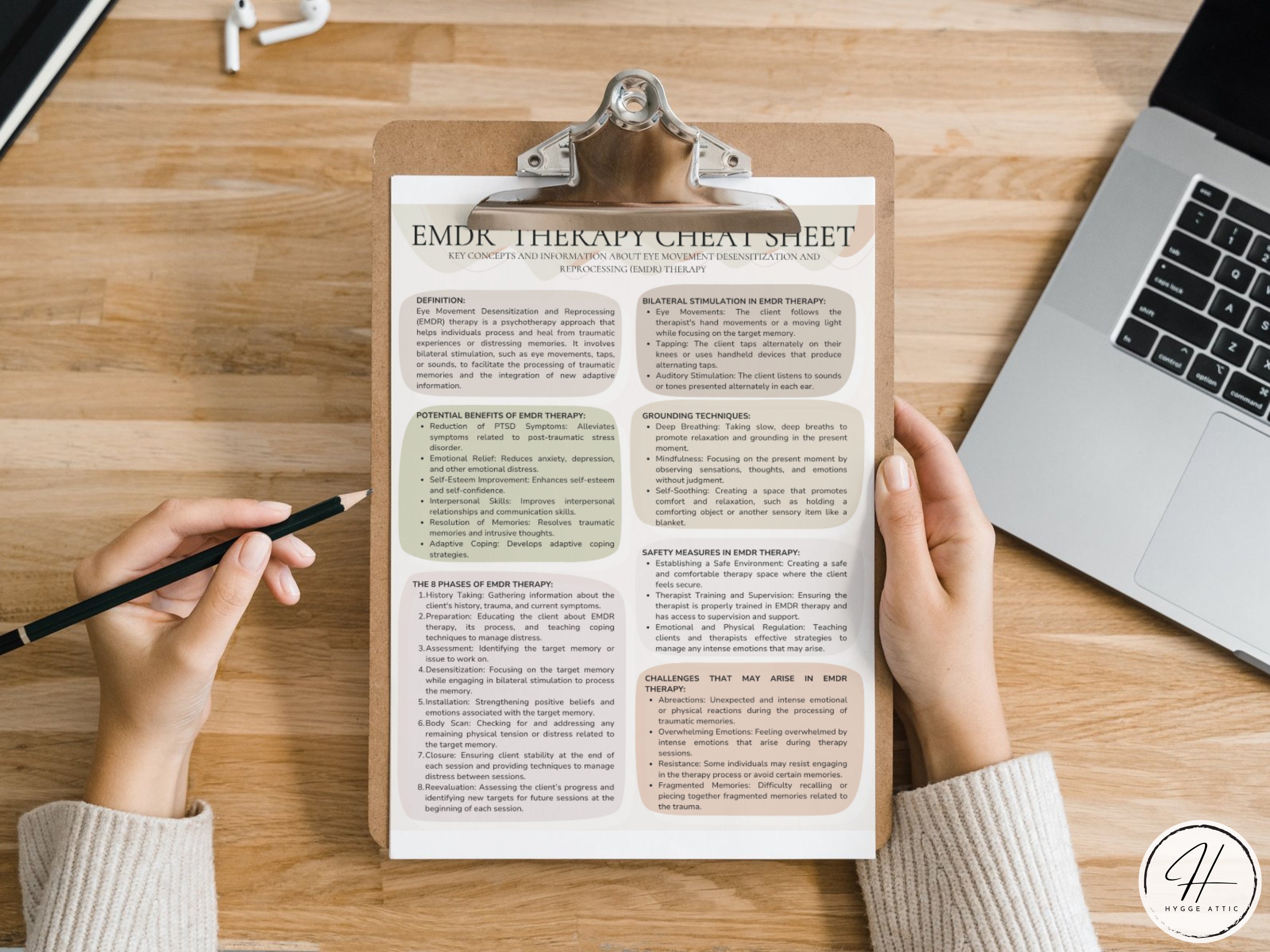 EMDR Therapy Cheat Sheet, Eye Movement Desensitization and Reprocessing ...