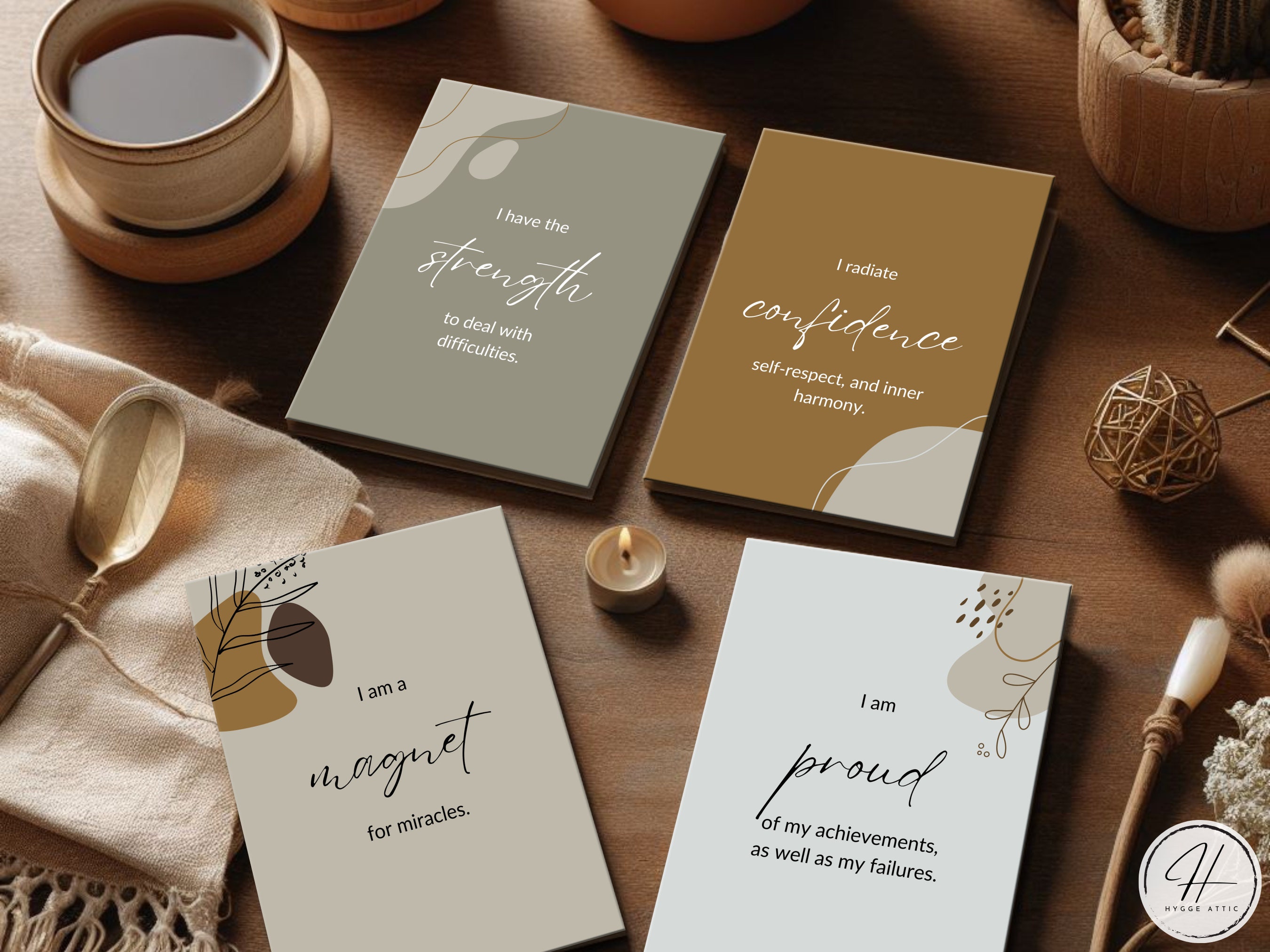 Boho I Am Affirmation Cards, Printable Positive Affirmation Cards, I Am ...