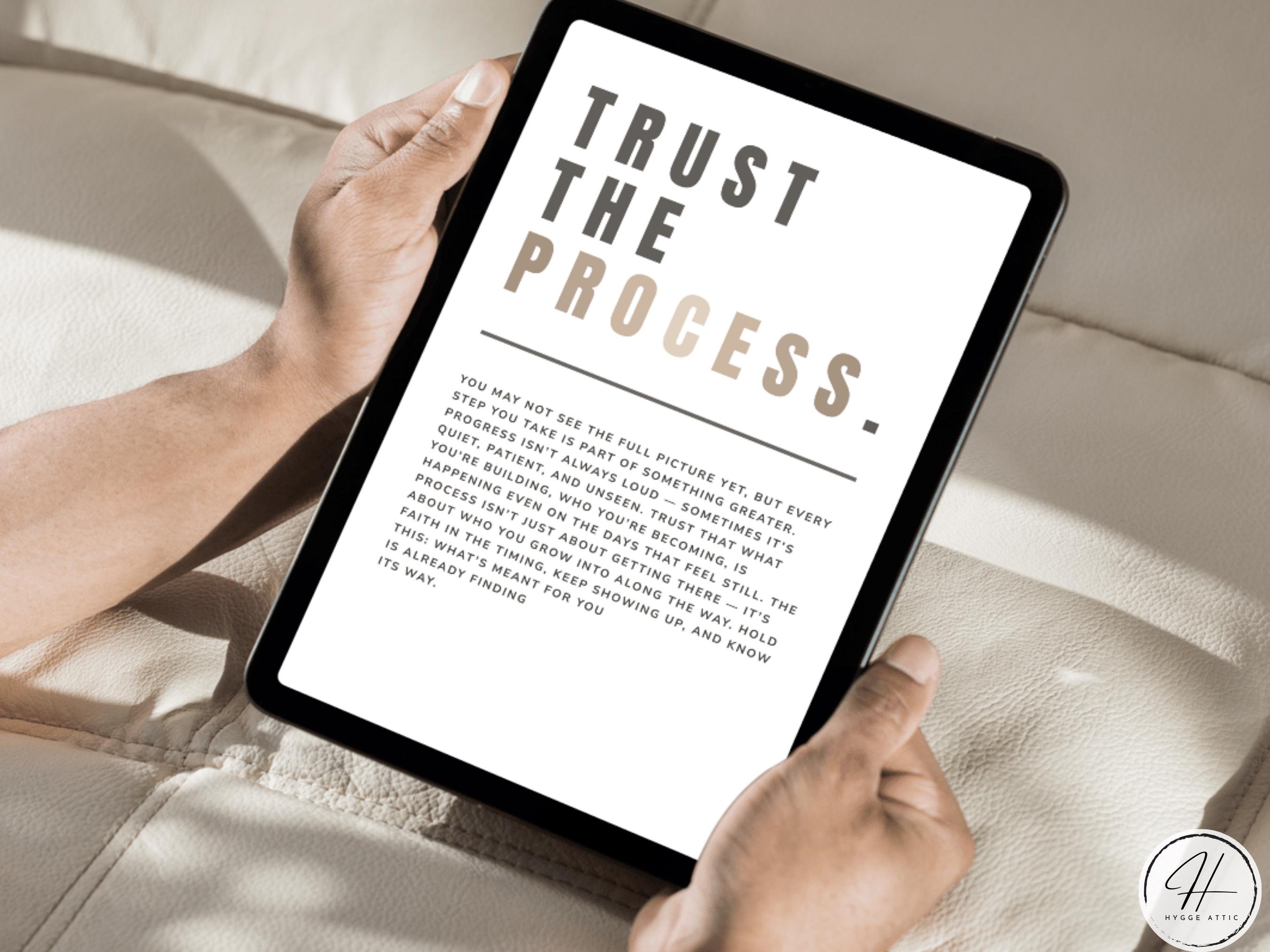 Trust the Process Poster. Overthinker Gift, Funny Poster, Inspirational ...