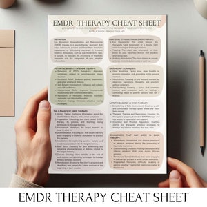 EMDR Therapy Cheat Sheet, Eye Movement Desensitization and Reprocessing ...
