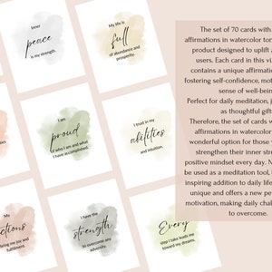 Watercolor I Am Affirmation Cards for Adults, I Am Everything Cards ...