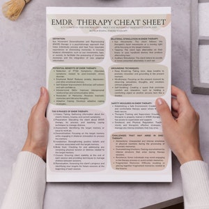 EMDR Therapy Cheat Sheet, Eye Movement Desensitization and Reprocessing ...